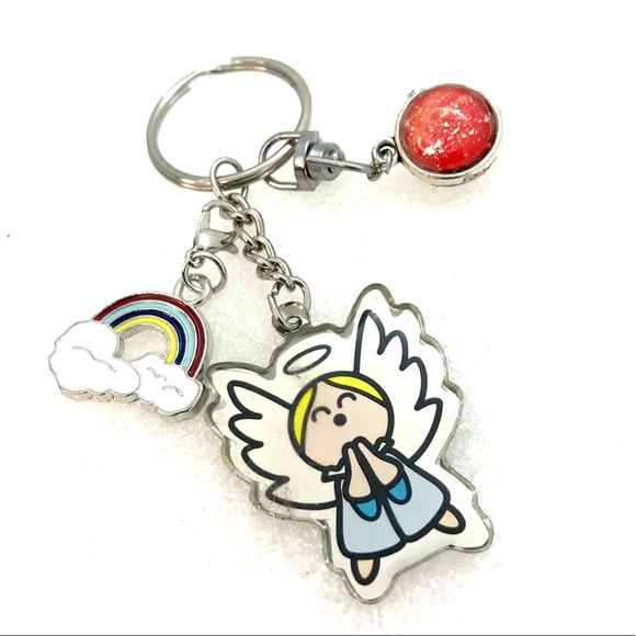 Hand Crafted | Accessories | Handmade Keychain With Angel And Double ...